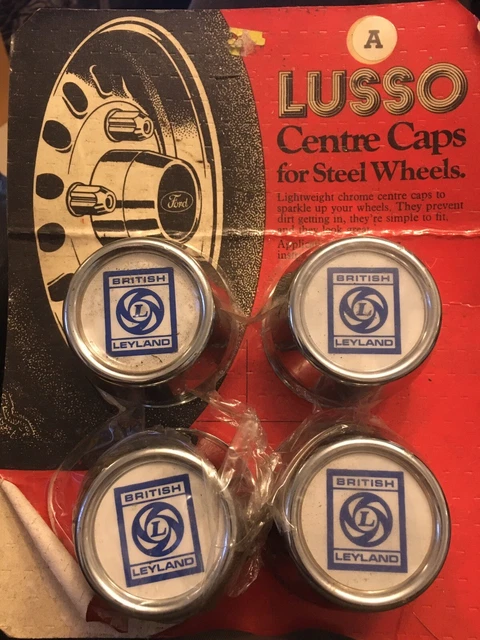 CLASSIC BRITISH LEYLAND Mini Centre Caps By Lusso ( Never Fitted ) £40. ...