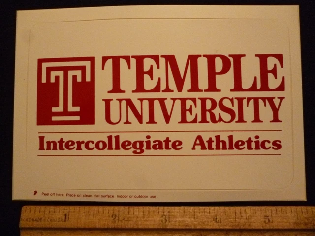 VINTAGE 1980'S TEMPLE University Logo Decal Sticker $6.00 - PicClick CA