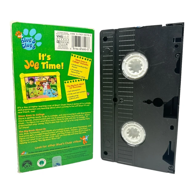 BLUE'S CLUES: IT'S Joe Time (VHS, 2002) Steve Goes to College, Big Book ...