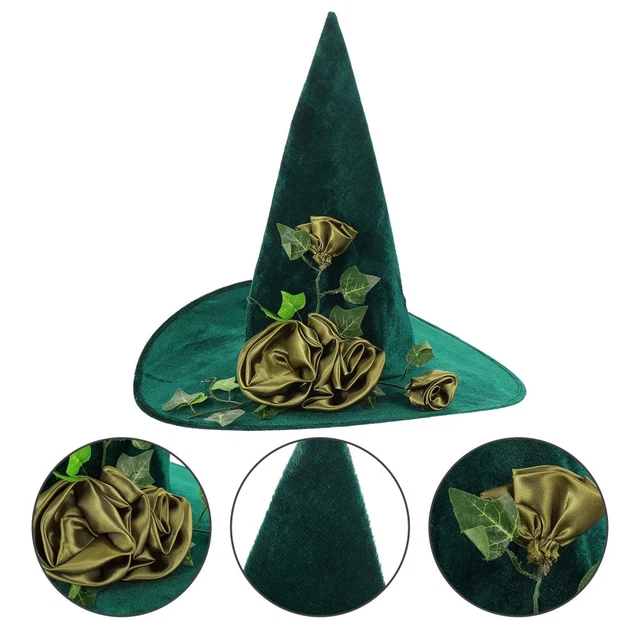 SIMULATED VINE FLOWER Witch Hat Man Adult Wizard Wear Witches Hats for ...