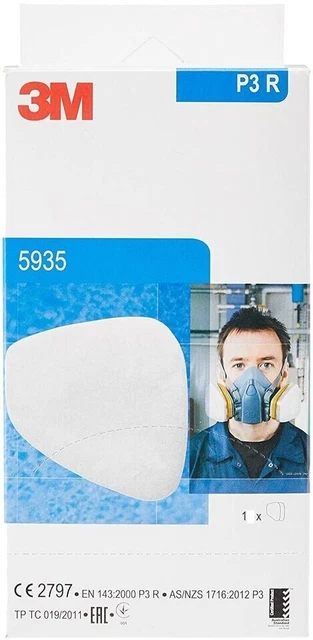 3M 5935 P3R Particulate Vapour Pre-Filter, 1 Pair Replacement filters £ ...