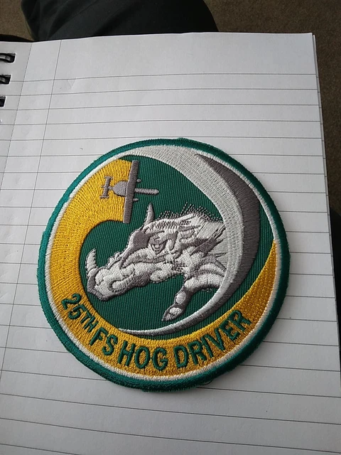 A-10 WARTHOG PATCH 25th Fighter Squadron Hog Driver £9.99 - PicClick UK