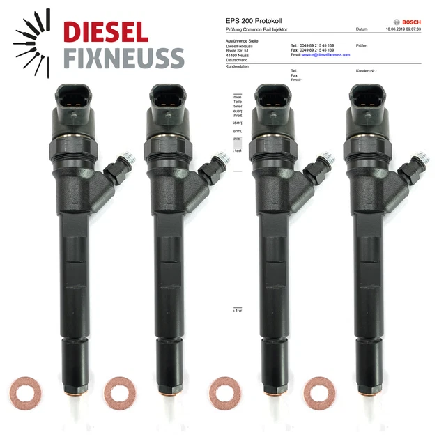 4X INJECTEUR BOSCH Citroen Fiat Peugeot 2.0 2.2 HDI JTD 0445110076 96400887 RHY EUR 209,95 ...