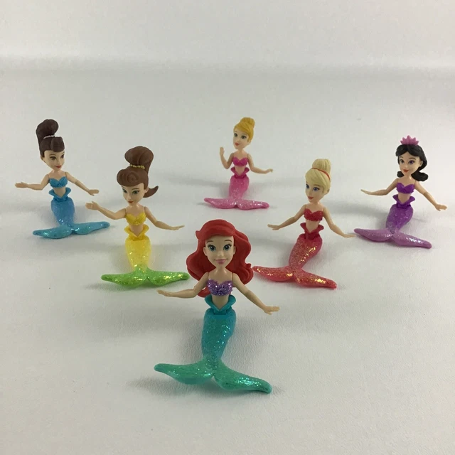 Disney Princess The Little Mermaid Ariel And Sisters Polly Pocket 6 Dolls 7823