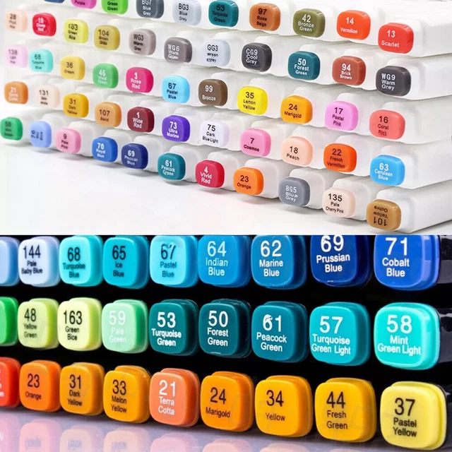 60/80 COLOR MARKER Pen Dual Headed Graphic Artist Sketch Color TOUCH ...