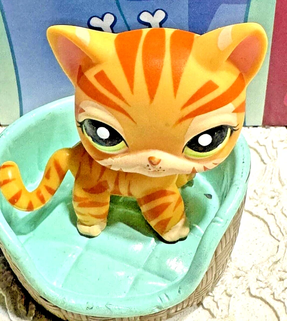 LITTLEST PET SHOP Authentic Tiger Stripe Shorthair Cat #1451 ...