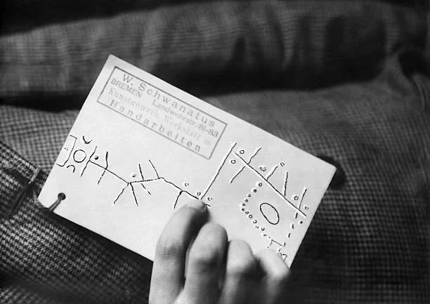 GERMANY PRUSSIA SHOWING city map of Bremen for blind persons 1910 OLD ...