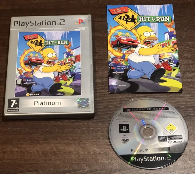 SONY PLAYSTATION 2 PS2 The Simpsons Hit & Run Game Platine PAL CIB ...