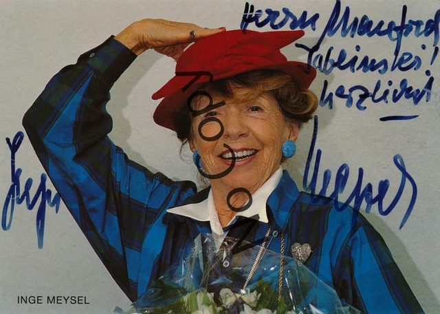 100% ORIGINAL AUTOGRAMM Karte handsigniert Inge Meysel X102 EUR 34,90 ...