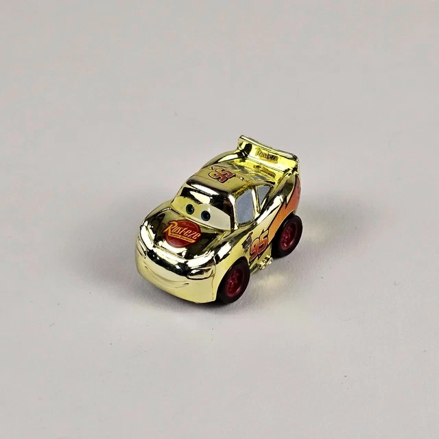 DISNEY PIXAR CARS Micro Drifters Gold Metallic Rust-Eze Lightning ...