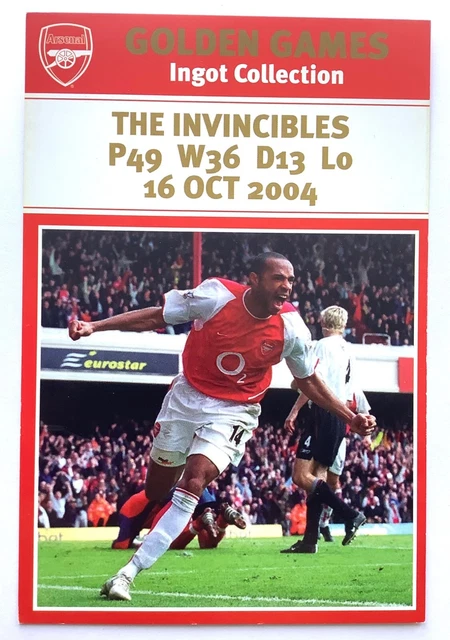 ARSENAL DANBURY MINT Card The Invincibles Golden Games £6.95 - PicClick UK