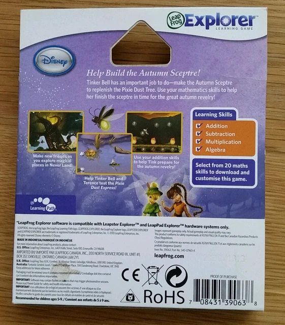 LEAPFROG TINKERBELL LOST Treasure Maths Spiel Leappad 1 2 Ultra ...