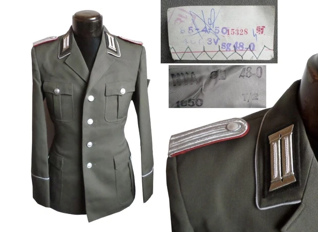 DDR NVA UNIFORM Jacke sg48-0 Offizier Nationale Volksarmee East german ...