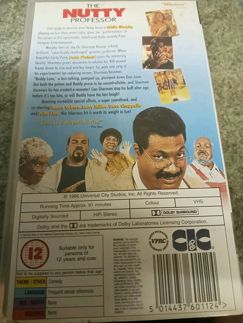 THE NUTTY PROFESSOR Video VHS Tape £1.60 - PicClick UK