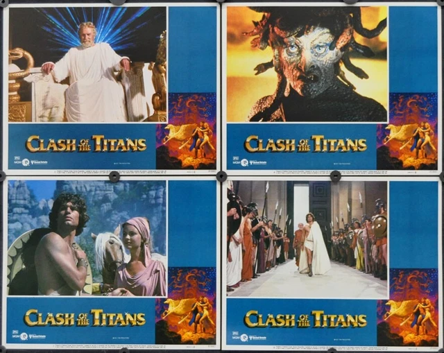 CLASH OF THE TITANS 1981 ORIGINAL 11X14 LOBBY CARD SET LAURENCE OLIVIER £153.11 - PicClick UK