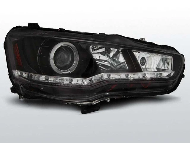 OFFER PAIR HEADLIGHTS LED DRL Look pour Mitsubishi LANCER 8 08-Daylight ...