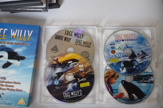 FREE WILLY: THE Complete 4 Movie Collection dvd set - cert PG - REGION ...