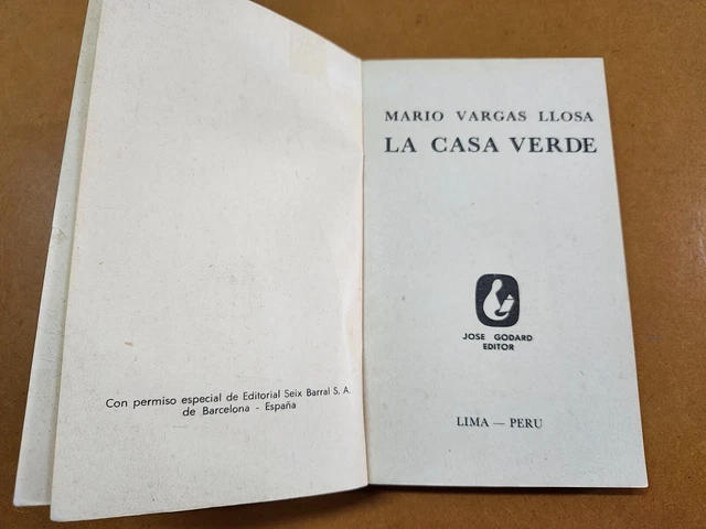 MARIO VARGAS LLOSA Book La Maison Verte éditeur Godard & Signé EUR 245 ...