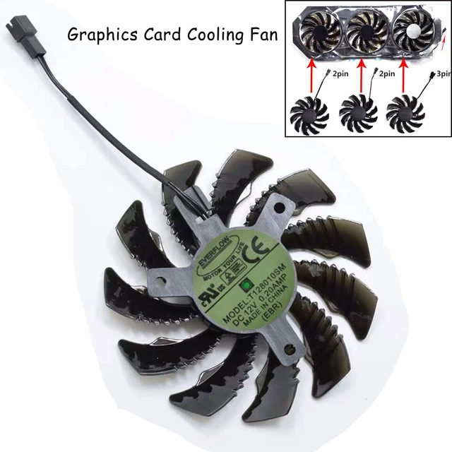 FOR GIGABYTE GTX 970 T128010SM Cooling Fan Graphics Card Cooling Fan ...
