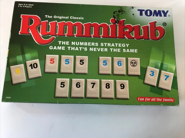 RUMMIKUB ORIGINAL Classic Numbers Strategy Tile Game Tomy 1995 Complete ...