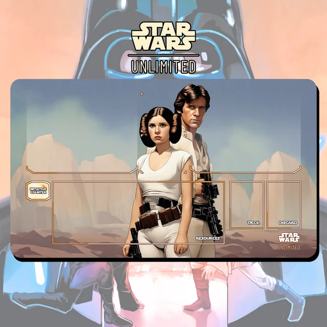 PLAYMAT PRINCESS LEIA and Han Solo Star Wars: Unlimited Trading Card ...