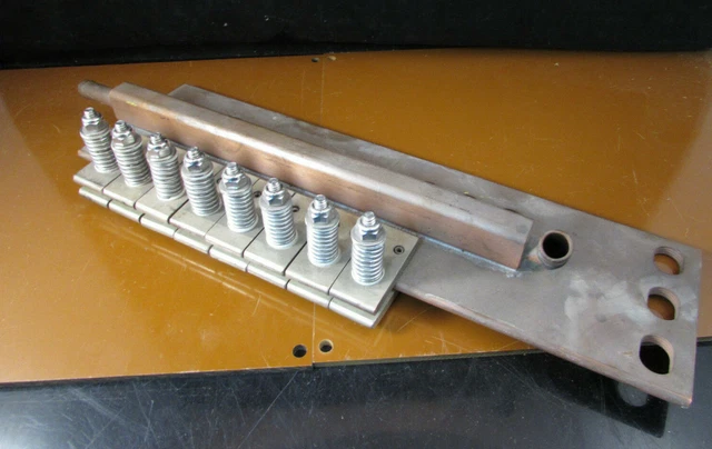 LIQUID COOLED COPPER Grounding Busbar Assembly; 14 1/2 x 4 x 1/4" Thick ...