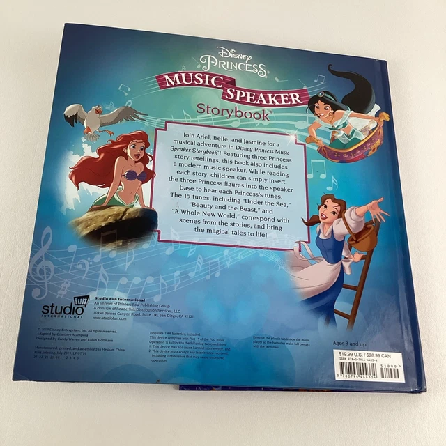 DISNEY PRINCESS MUSIC Speaker Storybook Song Little Mermaid Beauty ...
