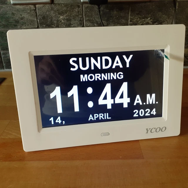 YCOO DEMENTIA DIGITAL Clock and Calendar 8 inch £24.99 - PicClick UK