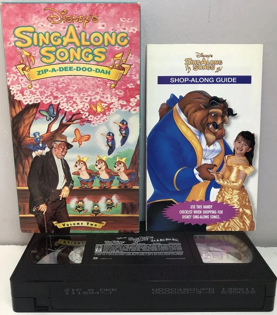 DISNEY’S SING ALONG Songs Zip Dee Doo Dah VHS Video Tape V. 2 Promo ...
