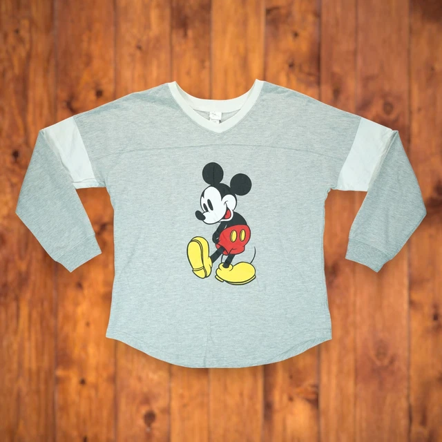 WALT DISNEY MICKEY Mouse Long Sleeve V Neck Colorblock XL £22.01 ...