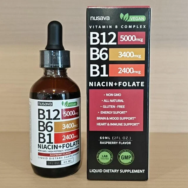 1-5X VITAMIN B12 and B6 Liquid Drops,B12 Sublingual B Complex - B12 ...