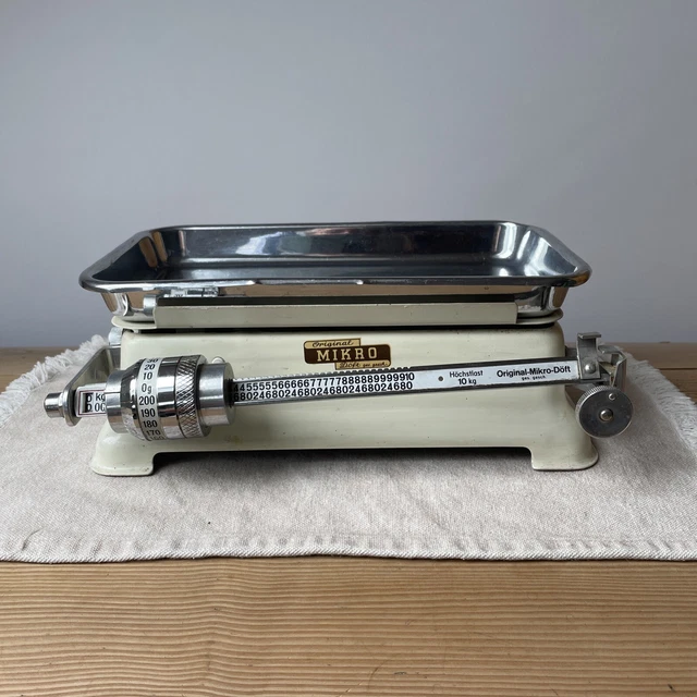 MIKRO DÖFT GES. gesch. Waage Höchstlast 10 Kg Sehr Guter Zust. Antik ...