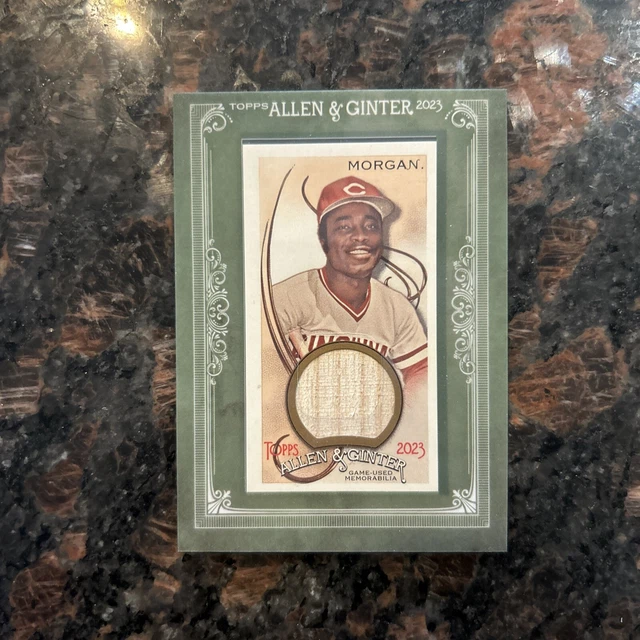 JOE MORGAN MFR-JMO Mazza Relic Cincinnati Reds 2023 Allen & Ginter Top ...