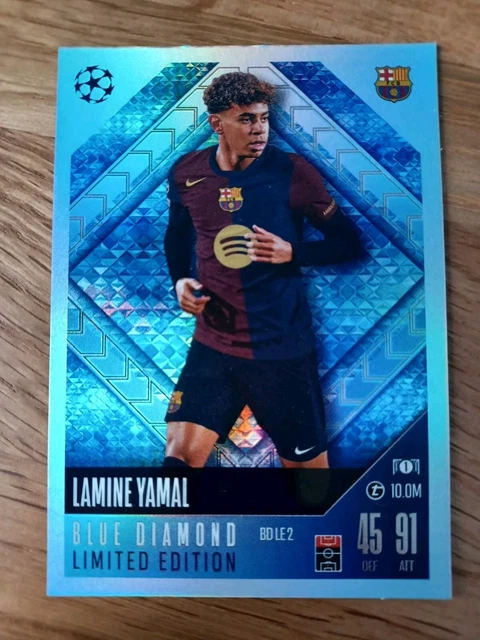 LAMINE YAMAL BARCELONA Topps Match Attax 2024 25 Blue Diamond Bd Le2 £ ...