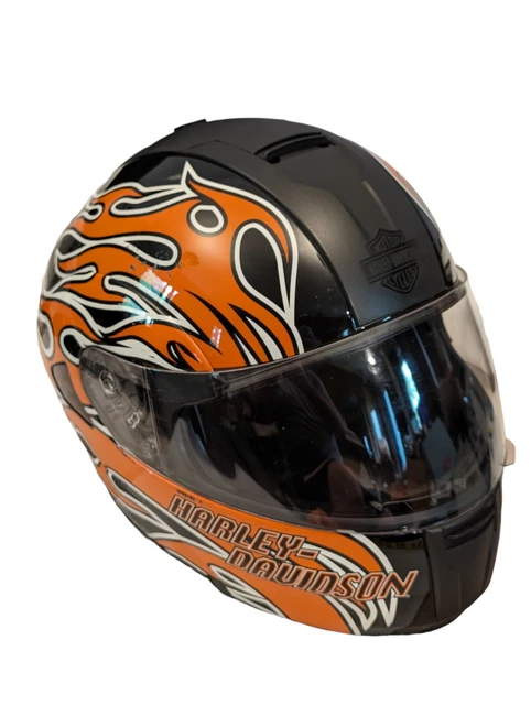 HARLEY-DAVIDSON MOTORCYCLE FULL FACE HELMET HD-M1V SIZE XXL Flames $139 ...
