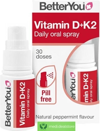 BETTERYOU VITAMIN D3+K2 Oral Spray to Support Healthy Bones and Immune ...
