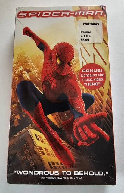 SPIDER-MAN VHS NEW Factory Sealed 2002 W/ Watermark Marvel Columbia ...