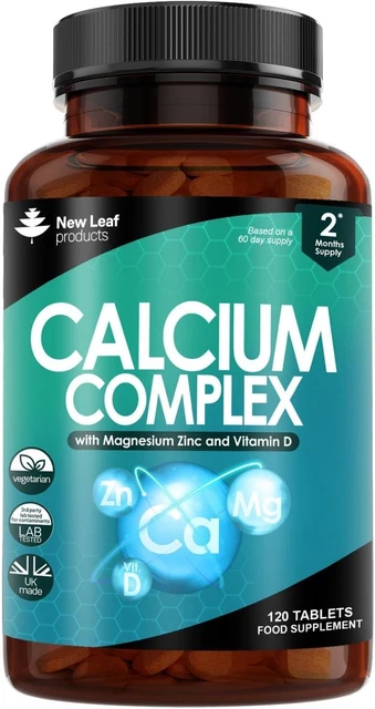 CALCIUM MAGNESIUM ZINC with Vitamin D – Bone Health Tablets, 120 High ...