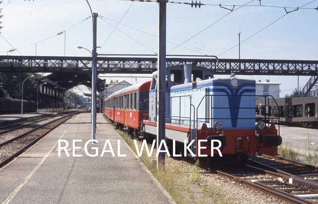 ORIG 35MM RBE French France Railway Slide Loco - Rbe Diesel Evian Les ...