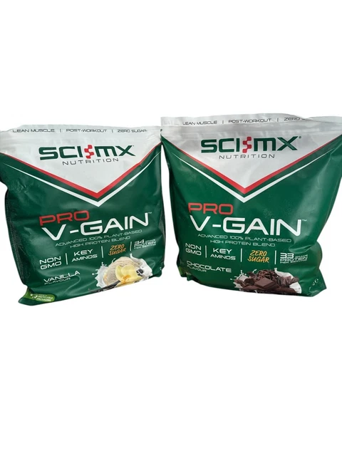 SCI-MX VGAIN PLANT Based Protein vanilla 2.2kg and chocolate 2.2kg £64. ...