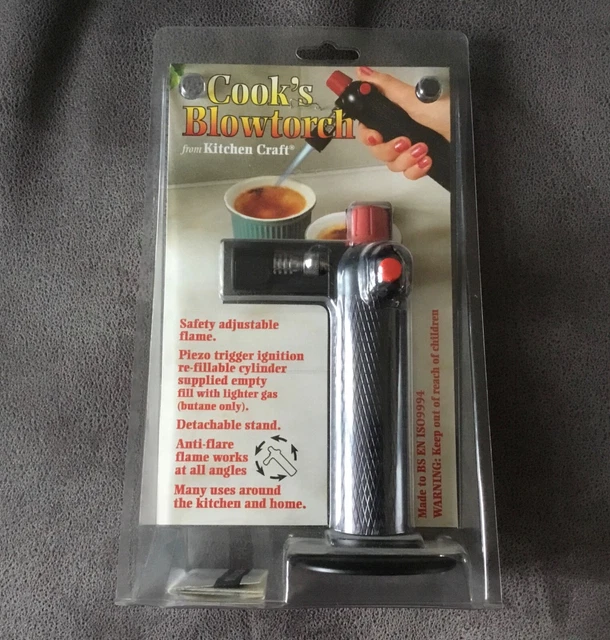 KITCHEN CRAFT COOK'S Blowtorch Refillable Piezo Trigger Ignition BNIB £ ...