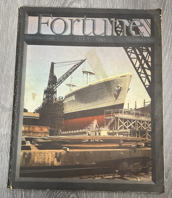 1941 JULY FORTUNE Magazine Robin Sherwood Cover WW2 Roundtable General ...