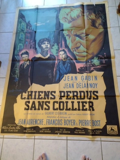 ANCIENNE AFFICHE DE Cinéma Original "Chien Perdus Sans Collier"Avec Jean... EUR 100,00 - PicClick FR