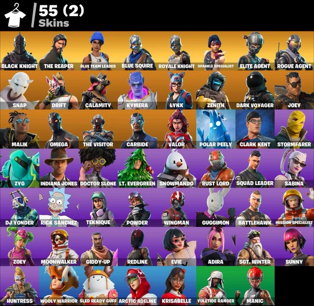 FN ACC OG Skins Black Knight, Mako glider, Floss, Og John Wick ecc ...