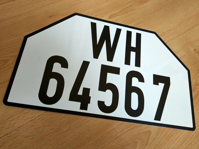 WWII WW2 GERMAN Army Wehrmacht Metal License Plate Number Replica Repro ...
