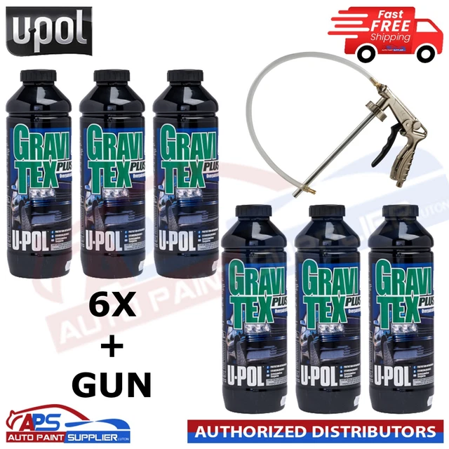 6X U-POL GRAVITEX PLUS HS STONE CHIP COATING UPOL, PROTECTER 1L ...