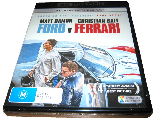 FORD V FERRARI - Matt Damon - New Sealed 4K Ultra HD - Super Rare Aus ...