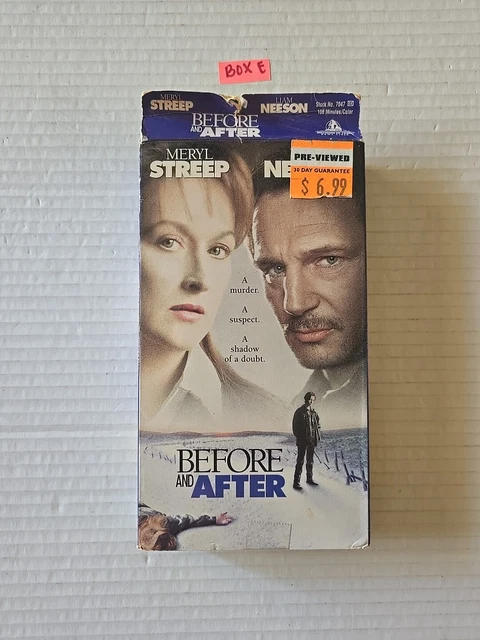BEFORE AND AFTER (VHS, 1996) Blockbuster, Rare Meryl Streep, Liam ...