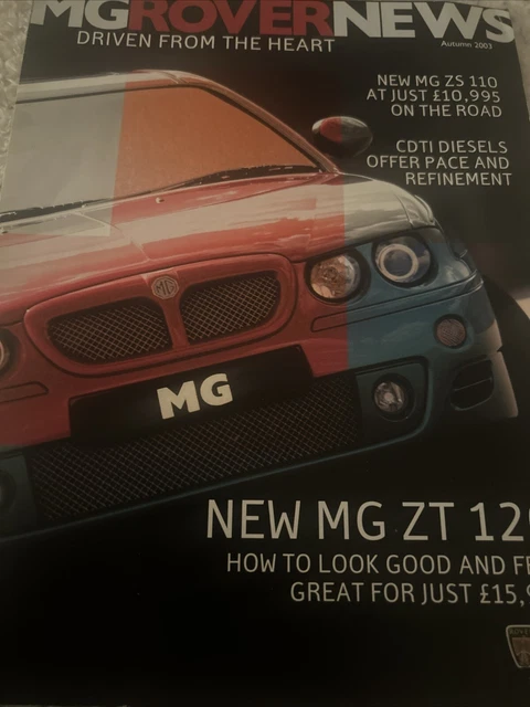 THE MG ROVER Original Car Sales Info Brochure Collectible Autumn 2003 £ ...