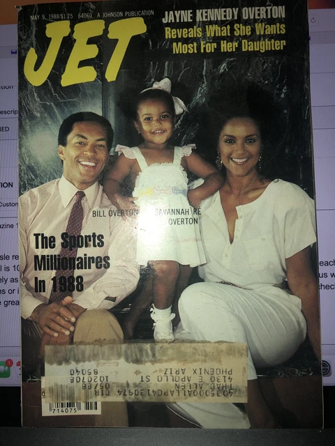 JET MAGAZINE 1988 Jayne Kennedy Overton Sport Millionaire's Black ...